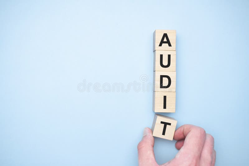 The Word Audit Appearing Wooden Cubes. Education Concept Stock Photo ...
