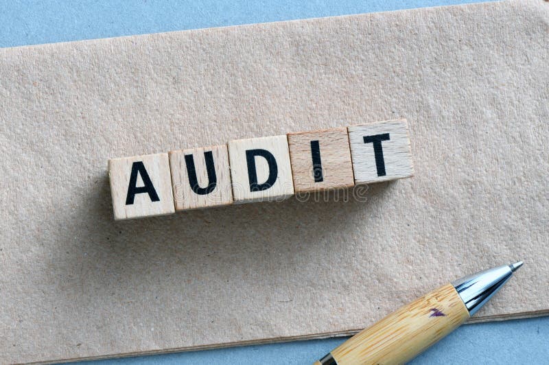 The Word AUDIT Arranged from Wooden Blocks Stock Photo - Image of ...