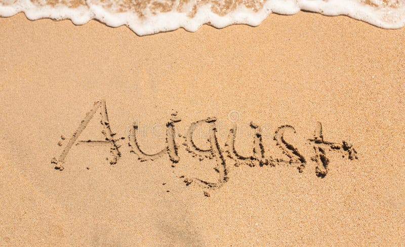 AUGUST sign stock image. Image of bathing, rubber, august - 37379081