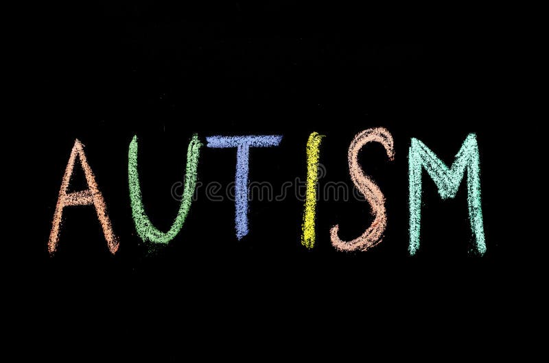 Word `autism` Drawn on Blackboard Stock Image - Image of font, calendar ...