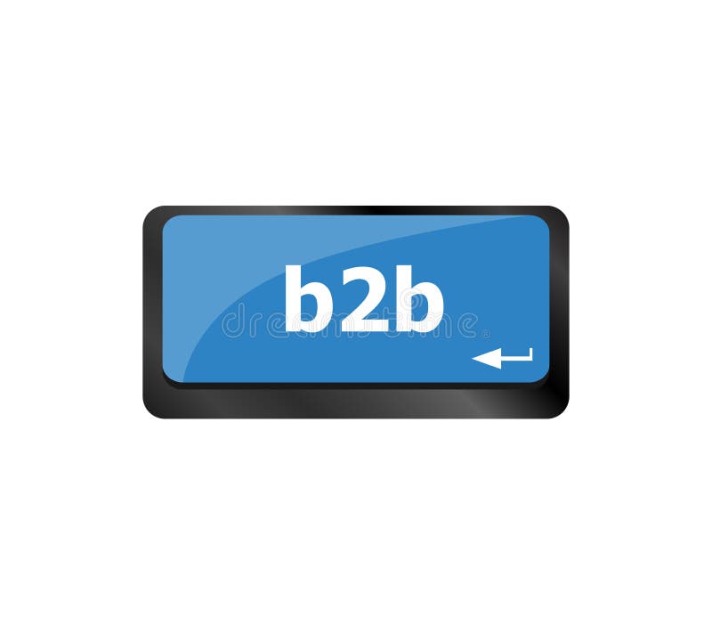 Word B2b on Digital Computer Keyboard Key Stock Illustration ...