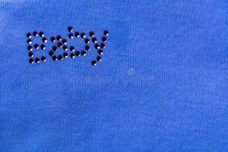 Word `Baby` on the Blue Material Stock Image - Image of background ...