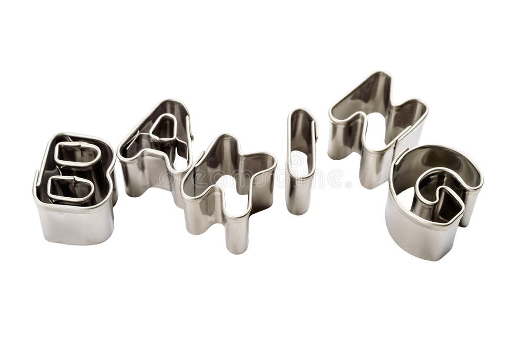 Word baking of baking tins stock photo. Image of collection - 35859682