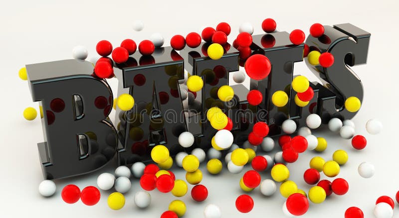 Word balls in 3d stock illustration. Illustration of black - 26803785