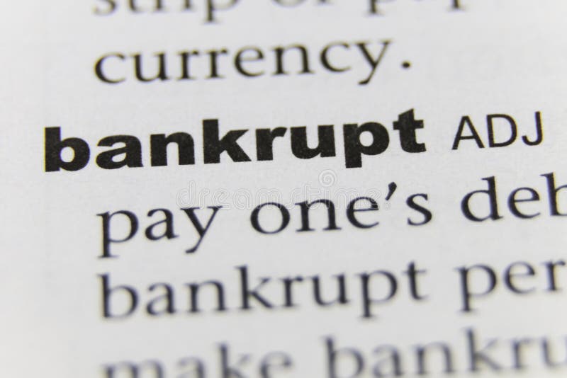 Definition of Bankrupt stock photo. Image of banks, home - 6427622