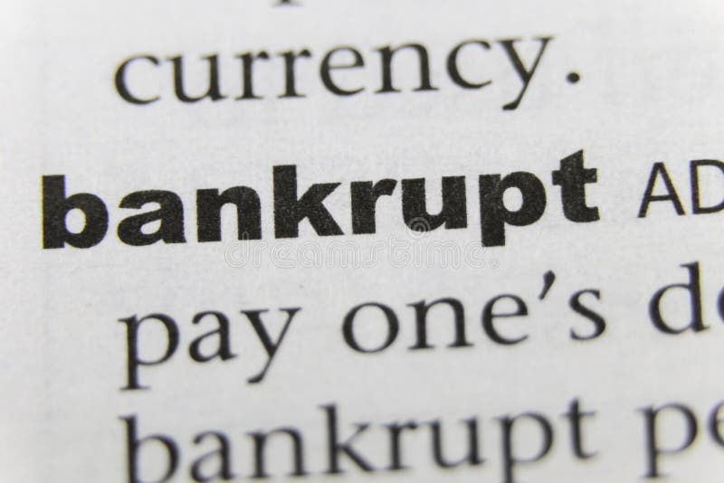 Definition of Bankrupt stock photo. Image of banks, home - 6427622