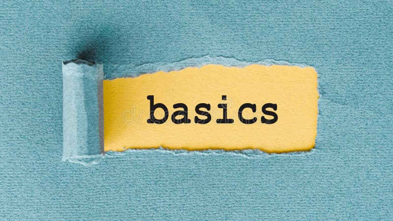 The Word Basics Appearing Behind Torn Blue Paper. Education Concept ...