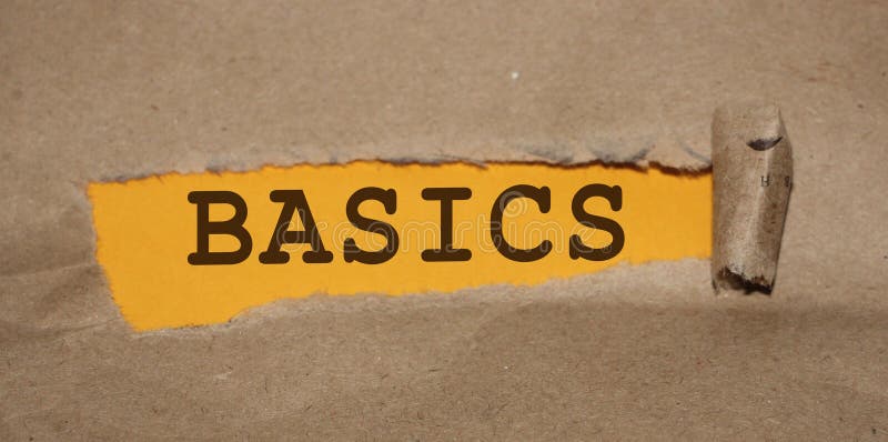 The Word Basics Appearing Behind Torn Brown Paper. Education Concept ...