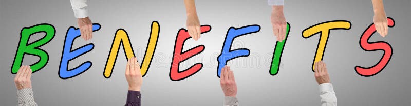 Word Benefits Held by Hands Stock Photo - Image of concept, word: 50330854