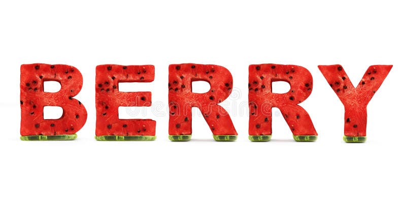 Word BERRY. Vector Decorative Zentangle Object Stock Vector ...