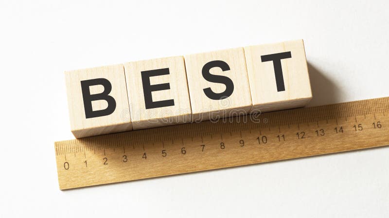 Word BEST Made from Wooden Blocks on White Background Stock Photo ...
