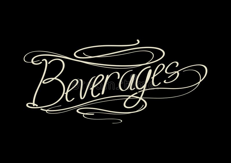 Word Beverages. Vector Illustration Decorative Design Stock Vector ...
