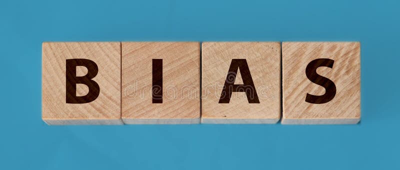 The Word Bias on Wooden Blocks Blue Background Stock Image - Image of ...