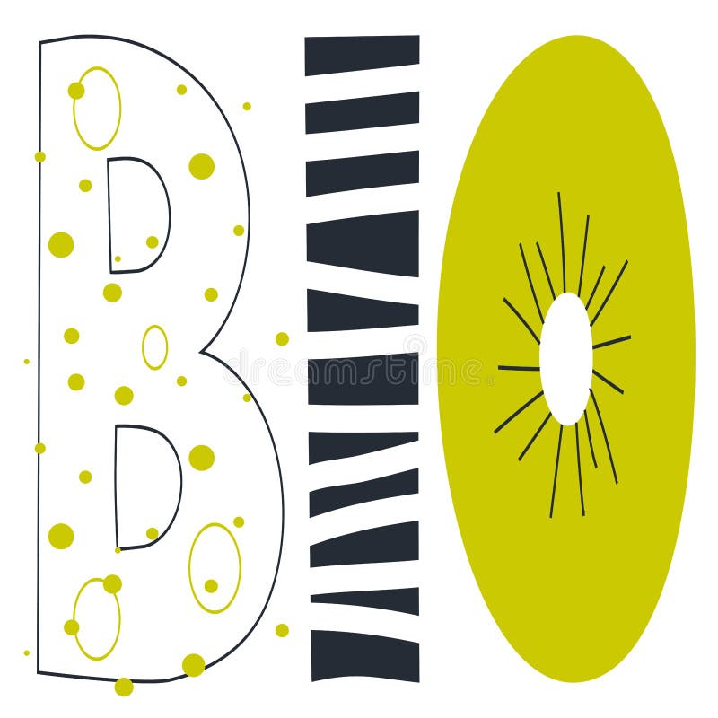 The Word Bio Which is Drawn in Vector Stock Vector - Illustration of ...