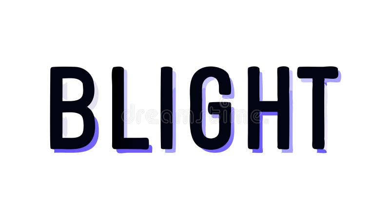 The Word Blight in a Glitchy Urban Decay Font Vector Graphic, Vector ...