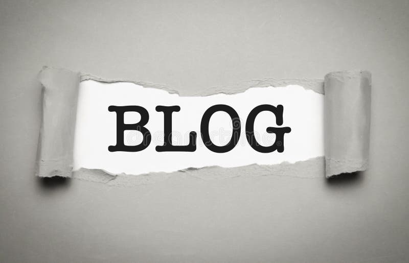 Word Blog on Grey Torn Paper. Blog Concept Stock Photo - Image of ...