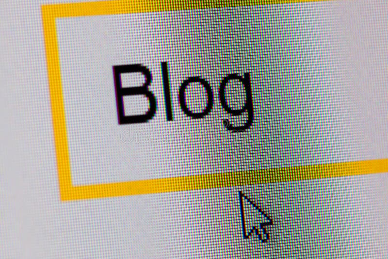 Word Blog in Search Bar on Computer Monitor Stock Image - Image of ...