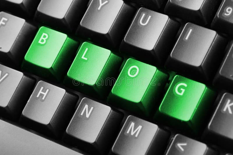 Word Blog Written with Keyboard Buttons Stock Photo - Image of media ...
