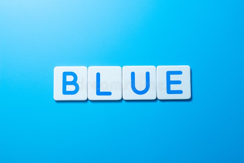Word BLUE on Blue Background Stock Photo - Image of colors, letter ...