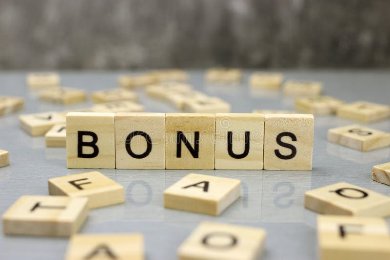 Word Bonus Made of Wooden Letters Stock Image - Image of winner, vinous ...