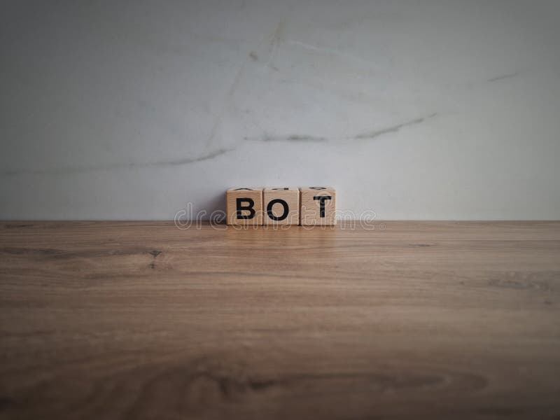 Word Bot from Wooden Blocks Stock Photo - Image of viral, computer ...
