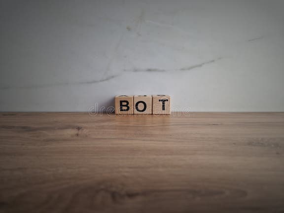 Word Bot from Wooden Blocks Stock Photo - Image of viral, computer ...