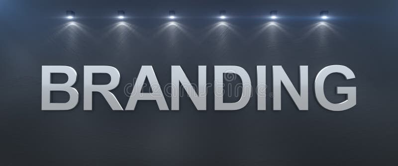 Branding Written on Black Grunge Wall Stock Image - Image of business ...