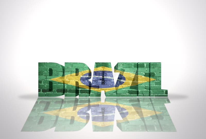 Word Brazil on a Map Background Stock Illustration - Illustration of ...