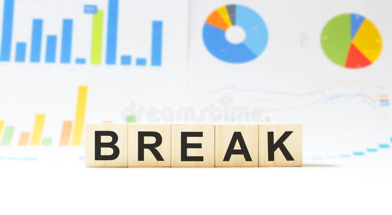 Word Break Made with Wood Building Blocks Stock Image - Image of ...