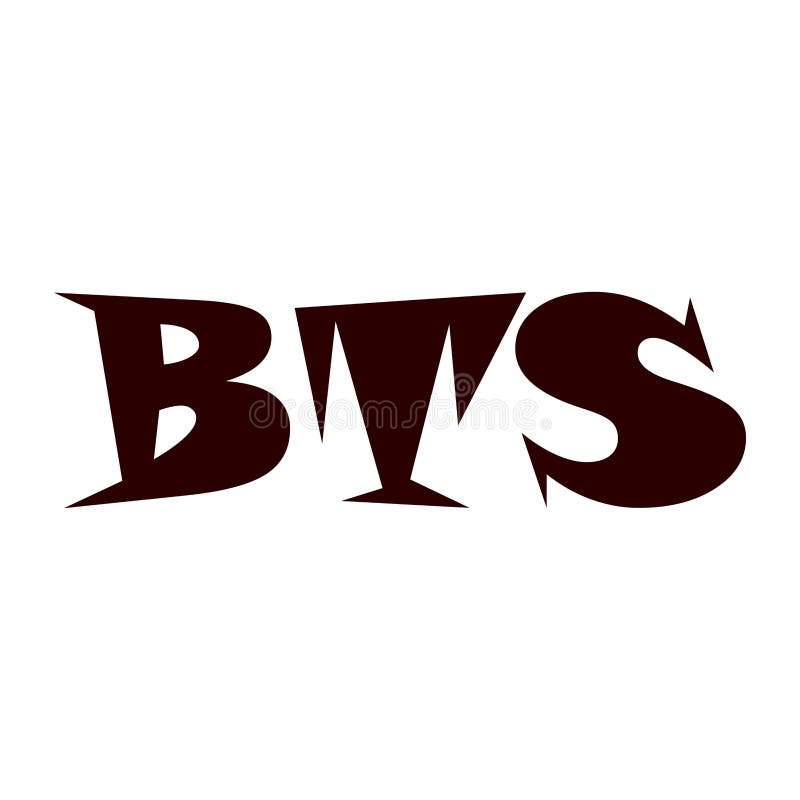 The Word BTS. Vector Design with Letters Isolated on White Background ...