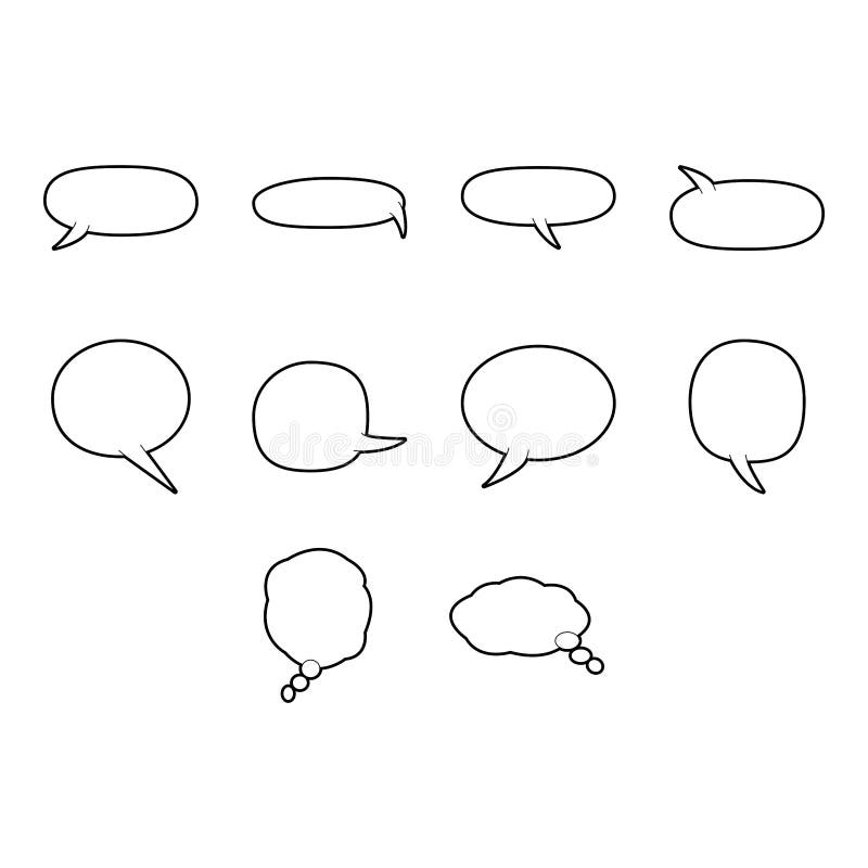 Word bubble collection 5 stock vector. Illustration of cartoon - 248515851