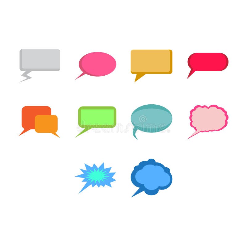 Word bubble icon set stock vector. Illustration of icon - 231994154