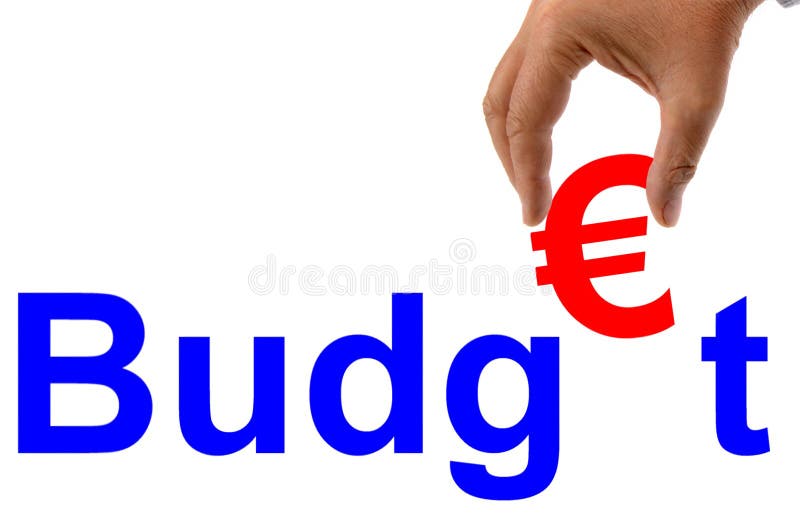 Budget in euro stock illustration. Illustration of hand - 138563256