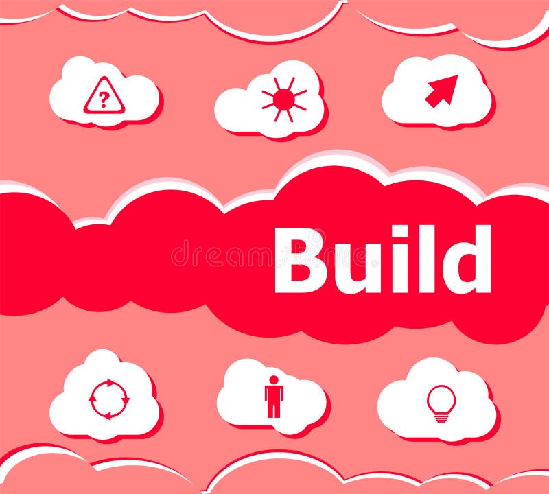 The Word Build on Digital Screen, Business Concept Stock Image - Image ...
