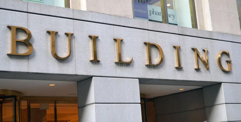 The word building stock photo. Image of commercial, bright - 98155310