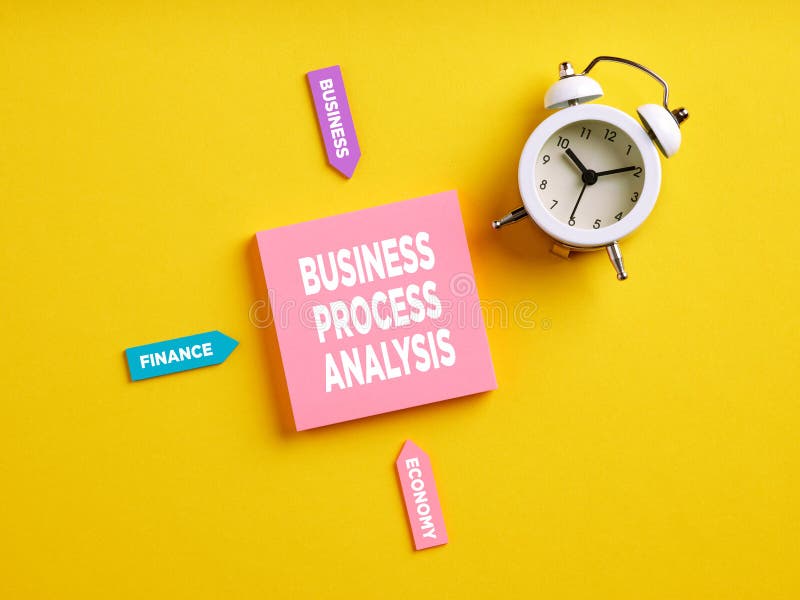 The Word Business Process Analysis on Pink Note Paper. Analyzing ...