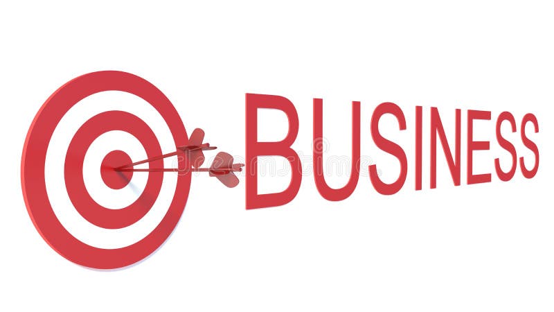 Word business with target stock illustration. Illustration of arrow ...
