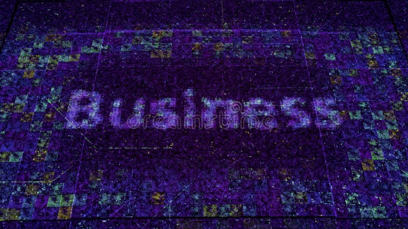 A Word Business Transformed Into The Cloud Of Pixels On The Background ...