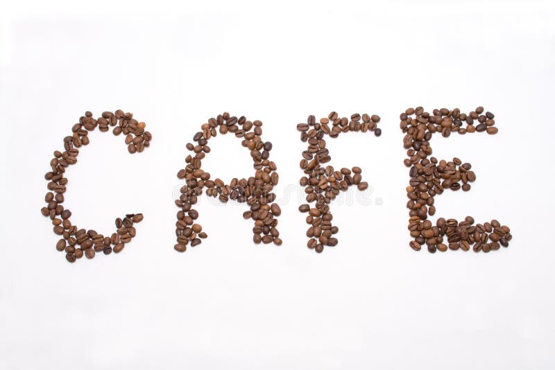 Word Cafe Assambled By Beans Stock Photo - Image of menu, backdrop: 3055938