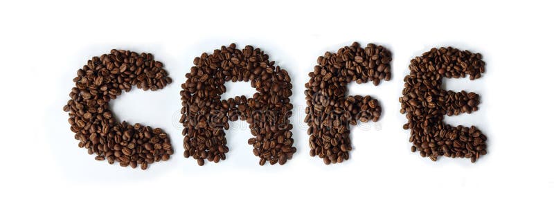 The word Cafe stock image. Image of roasted, writing - 173464421