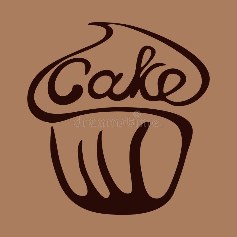 Word CAKE Logo Stylized As Sweets - Vector Stock Vector - Illustration ...