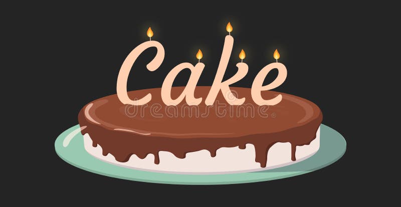 Word CAKE Logo Stylized As Sweets - Vector Stock Vector - Illustration ...