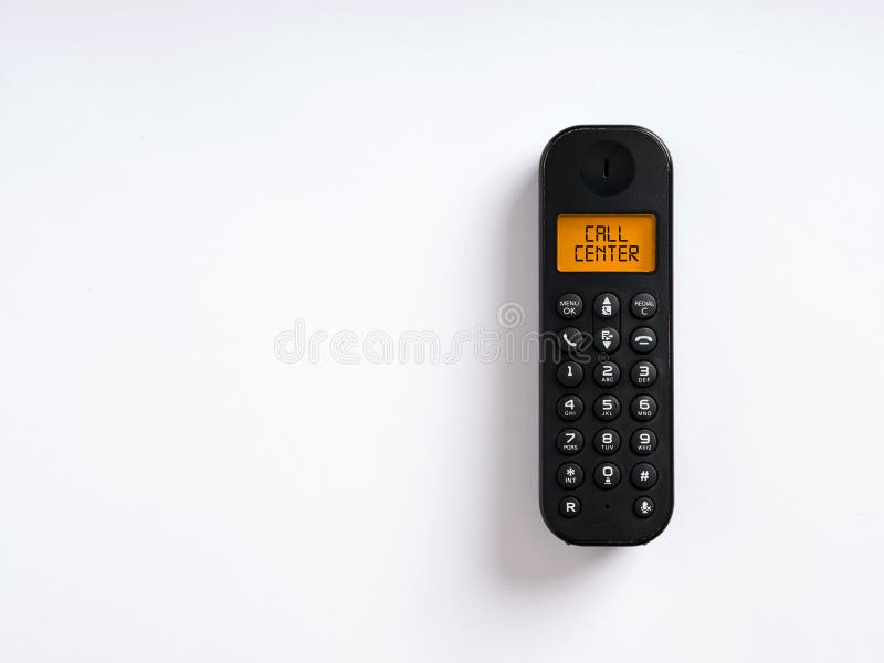 The Word Call Center Written on the Screen of a Wireless Phone. Call ...