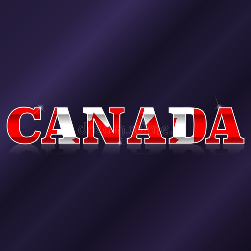 Canada flag font stock illustration. Illustration of abstract - 10891262