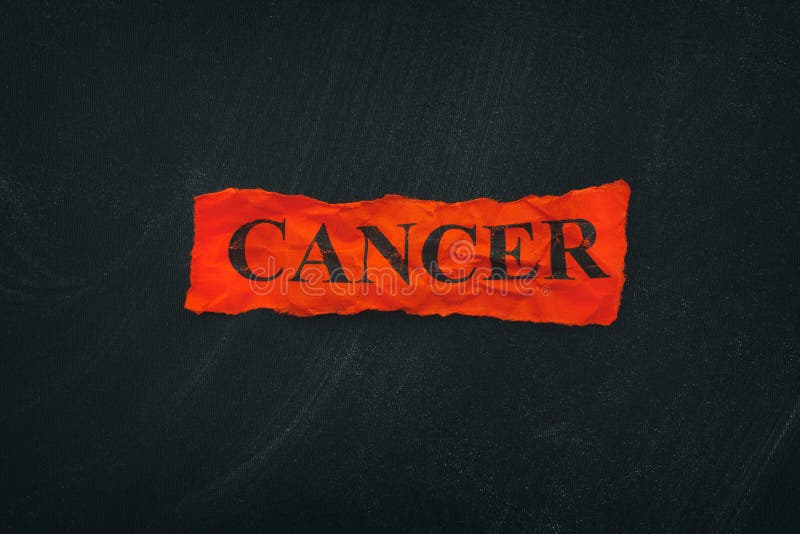 Word Cancer on Red Torn Piece of Paper Stock Photo - Image of health ...