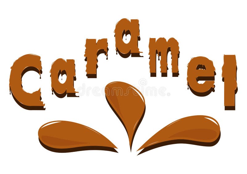 Word caramel icon stock vector. Illustration of icon - 83175889