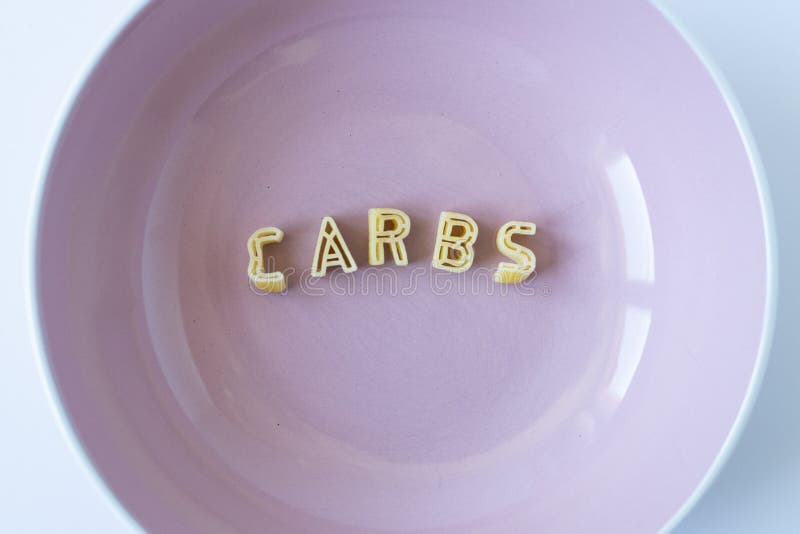 The Word `carbs` Made with Pasta Letters Stock Image - Image of text ...