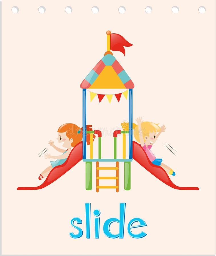 Flashcard with Action Word Read a Book Stock Illustration ...