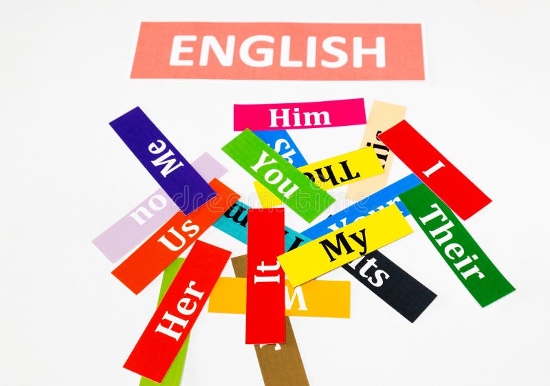 Word Cards on White Background Stock Image - Image of college, printed ...