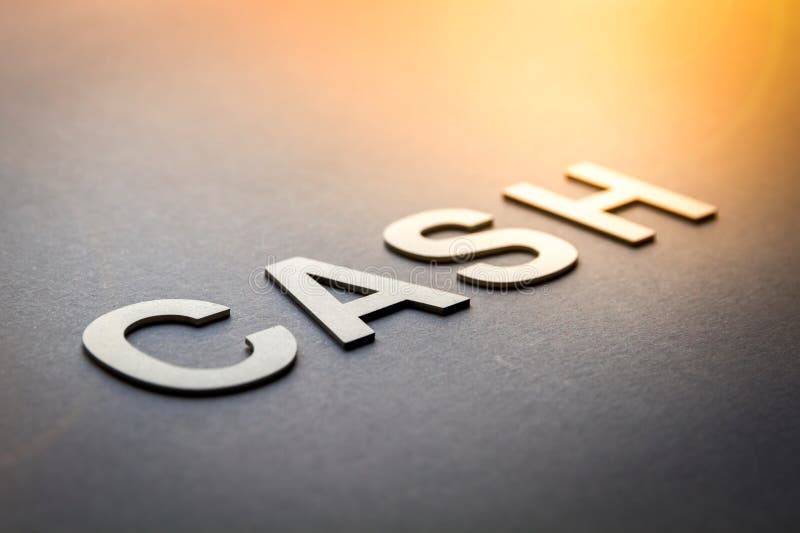Word Cash of Three-dimensional Letters is in Foreground with Growth ...